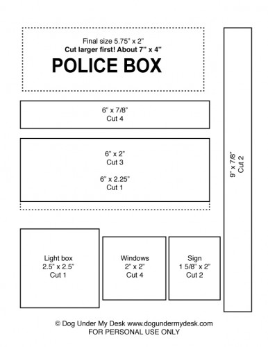 Police Box Wristlet Tutorial - Dog Under My Desk